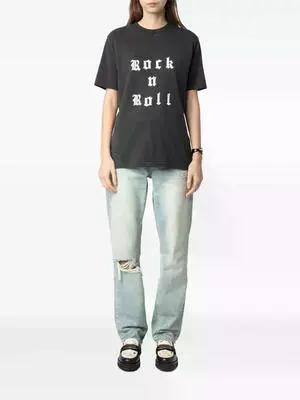 Zadig&Voltaire Edwin Printed Crewneck T-shirt - Grey