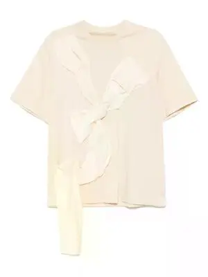JNBY Bow Detail T-shirt - Neutrals