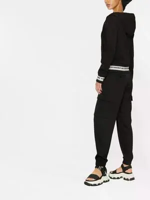 Versace Logo Embroidered Zip-up Hoodie