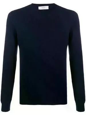 Pringle Of Scotland Round Neck Fine Knit Jumper - Blue