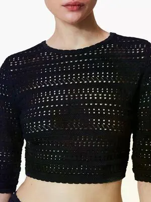 TWINSET Cropped Open-knit Jumper