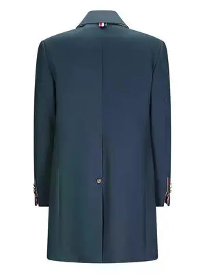 Thom Browne Mac Bal Collar Overcoat - Blue