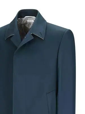 Thom Browne Mac Bal Collar Overcoat - Blue