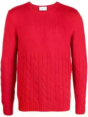 PORTS V Crew Neck Cable Knit Jumper