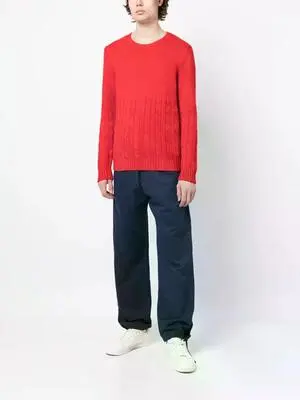 PORTS V Crew Neck Cable Knit Jumper