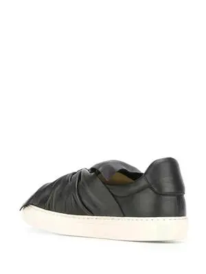 Ports 1961 Knotted Leather Sneakers - Black