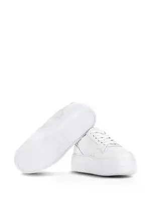 Hogan Leather Flatform Sneakers - White