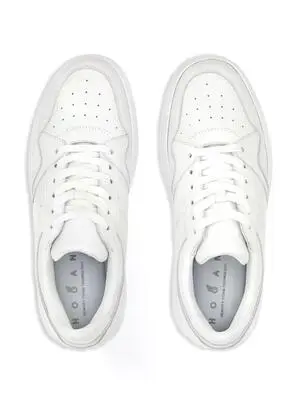 Hogan Leather Flatform Sneakers - White