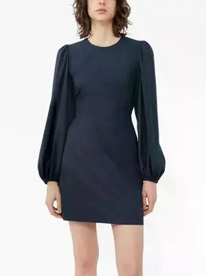 GANNI Long-sleeved Open-back Mini Dress