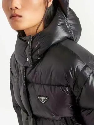 Prada Re-nylon Convertible Cropped Down Jacket