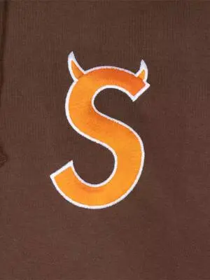 Supreme Embroidered Logo Hoodie - Brown