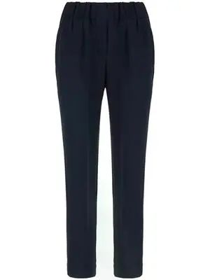 Brunello Cucinelli Tapered Cropped Trousers - Blue