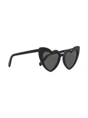 Saint Laurent Loulou Heart-shape Sunglasses - Black