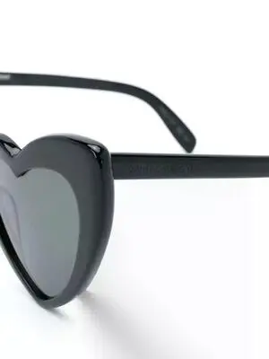 Saint Laurent Loulou Heart-shape Sunglasses - Black