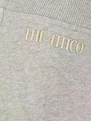 Attico Mélange Effect Midi Skirt - Grey