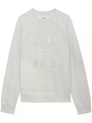 Zadig&Voltaire Rhinestone Embellished Sweatshirt - Grey