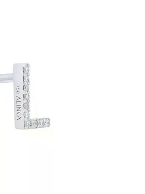 ALINKA 18kt White Gold Diamond 'l' Initial Stud Earring