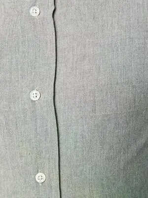 Thom Browne 4-bar Straight-fit Chambray Shirt - Grey