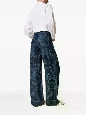 TWINSET All-over Floral Print Woven Trousers