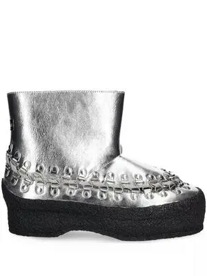 BLUEMARBLE Metallic-effect Lace-up Ankle Boots