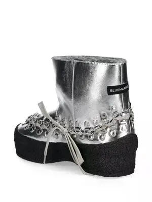 BLUEMARBLE Metallic-effect Lace-up Ankle Boots