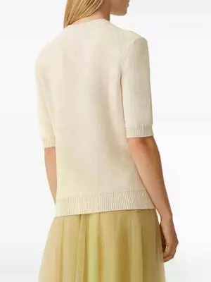 Fabiana Filippi Sequin-embellished T-shirt - Neutrals