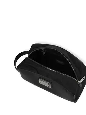 Dolce & Gabbana Leather Toiletry Bag - Black