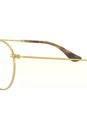 Ray-ban Round Frame Eyeglasses - Gold