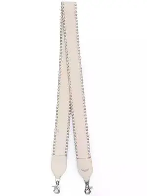 Zadig&Voltaire Logo Plaque Leather Bag Strap - Neutrals