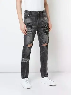 GOD'S MASTERFUL CHILDREN Ripped Paisley Insert Jeans