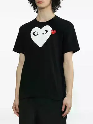 Play Comme Des Garcon Heart Logo Cotton T-shirt