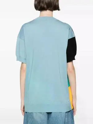 Plan C Colour-block Knitted Top