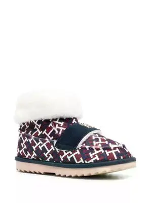 Tommy Hilfiger Monogram Fleece-trim Slippers