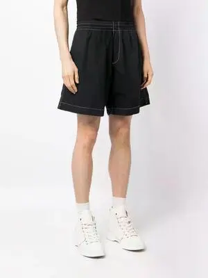 Sunnei Contrast Stitch Cotton Shorts