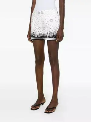Elie Saab Monogram And Polka Dot Print Cotton Shorts