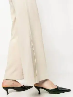BLANCA VITA Overlapping Panel Palazzo Pants - Neutrals