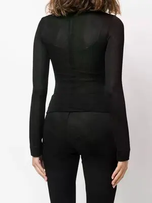 1017 Alyx 9sm Gathered Detail High Neck Top - Black