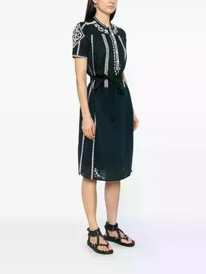 Zadig&Voltaire Rigy Midi Dress With Embroidered Motif