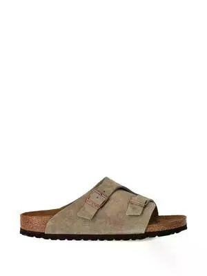 BIRKENSTOCK Zürich Buckled Suede Sandals - Neutrals
