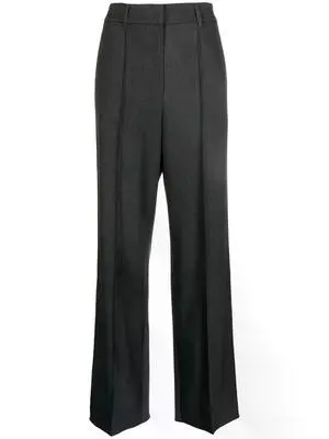Goen.j Charcoal Twill Weave Straight-leg Trousers - Grey