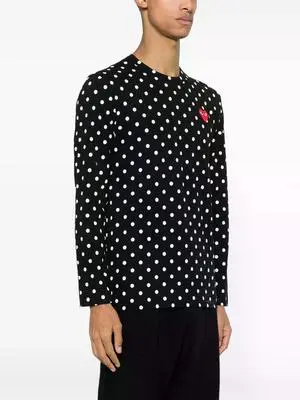 Play Comme Des Garcon Polka Dot Print T-shirt