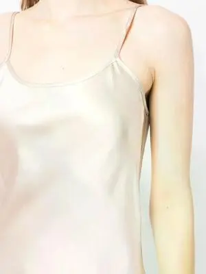 Voz Silk Satin Midi Slip Dress - Neutrals