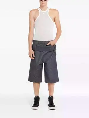 COURREGES Belted Denim Culottes
