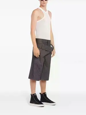 COURREGES Belted Denim Culottes