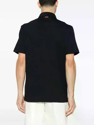 Zegna Cotton Polo Shirt - Blue