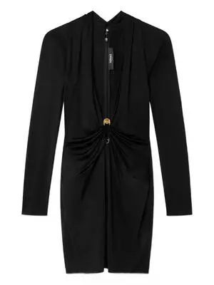 Versace Safety Pin Mini Dress - Black