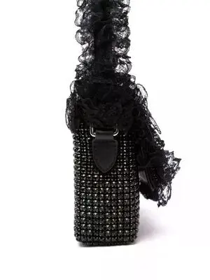 SELF-PORTRAIT Crystal-embellished Lace Shoulder Bag