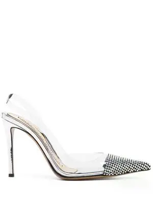 Alexandre Vauthier Tone Embellished Stiletto Pumps - Silver