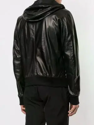 Dolce & Gabbana Leather Hooded Jacket