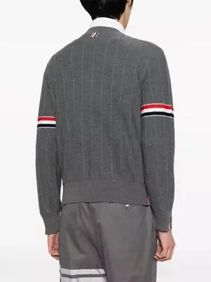 Thom Browne Rwb Stripe Crew Neck Jumper